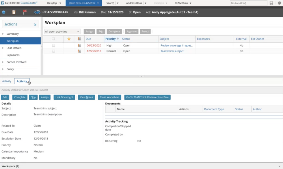 Extending teamthink compatibility to Guidewire ClaimCenter v9 | Athenium